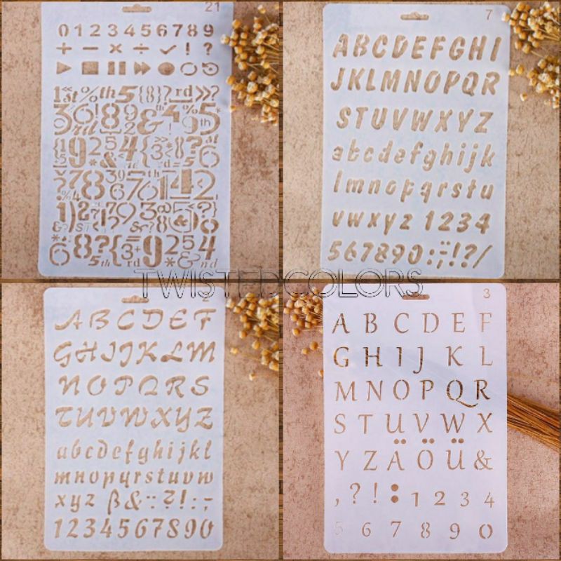 Alphabet And Number Stencil Template | Shopee Philippines