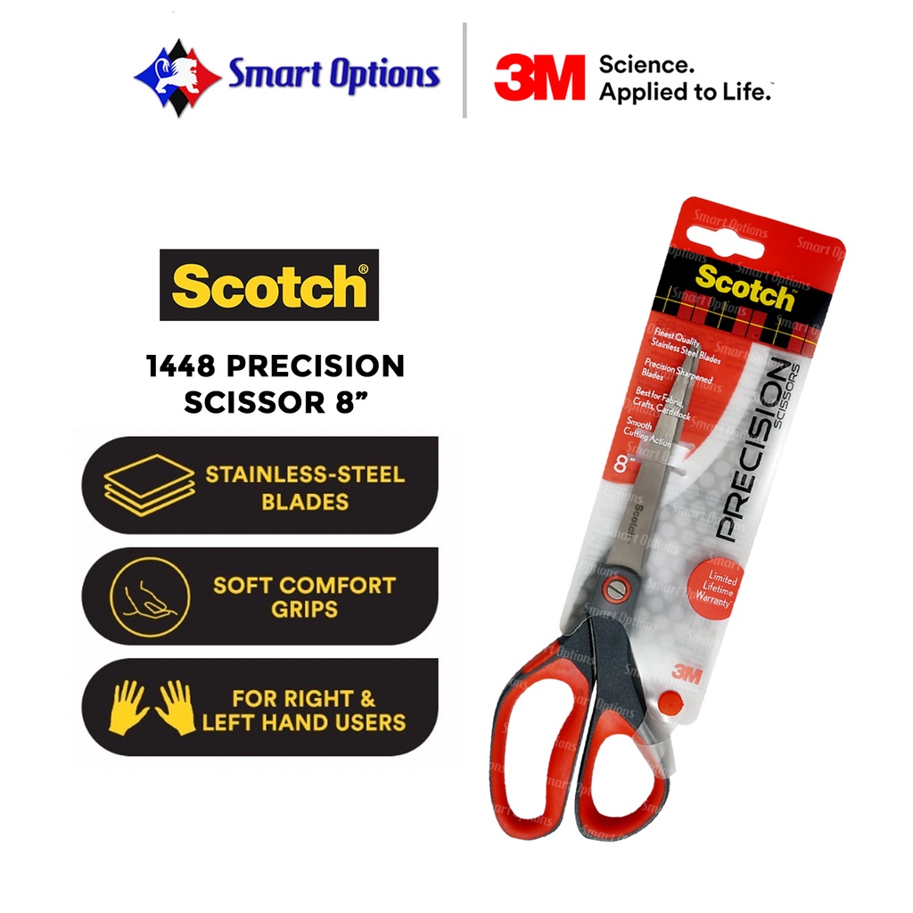 3M SCOTCH™ 1448 PRECISION SCISSOR 8" | Shopee Philippines