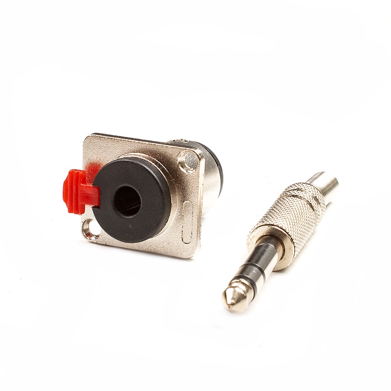 Ready stock* 1pcs,6.3mm 1/4" Male / Female Chassis TRS Plug Socket Jack ...