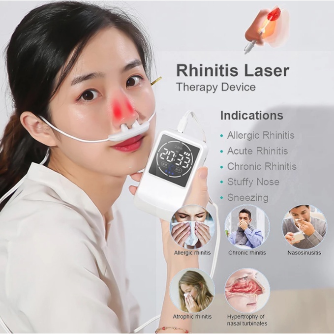 KTS 650nm Rhinitis Equipment Cold Laser Pulse Rhinitis Relief Allergy ...