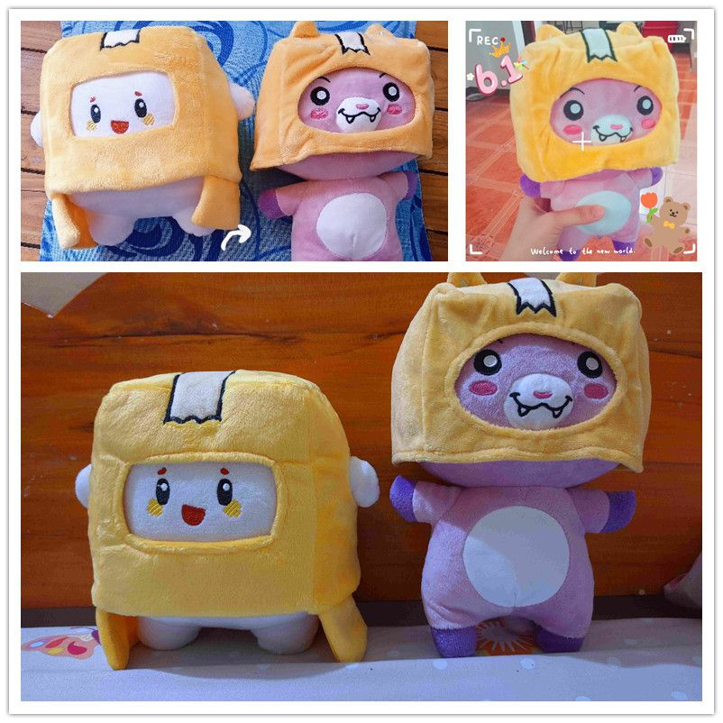 Lankybox BOXY FOXY ROCKY Plush Soft Stuffed Toy Kid Game Figure Plushie ...