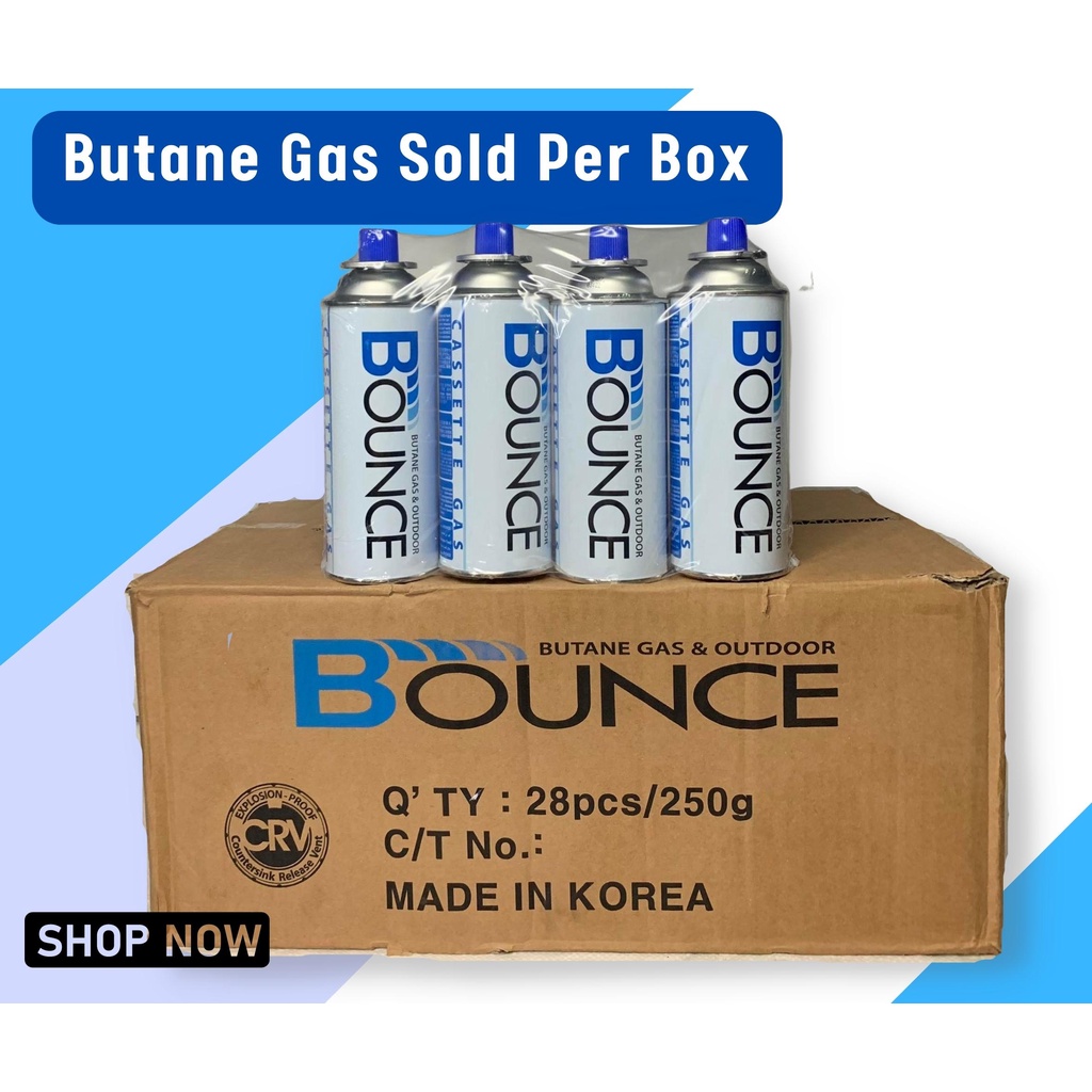 Bounce Butane Gas Sold Per Box (28pcs) Nozzle Type CRV | Shopee Philippines