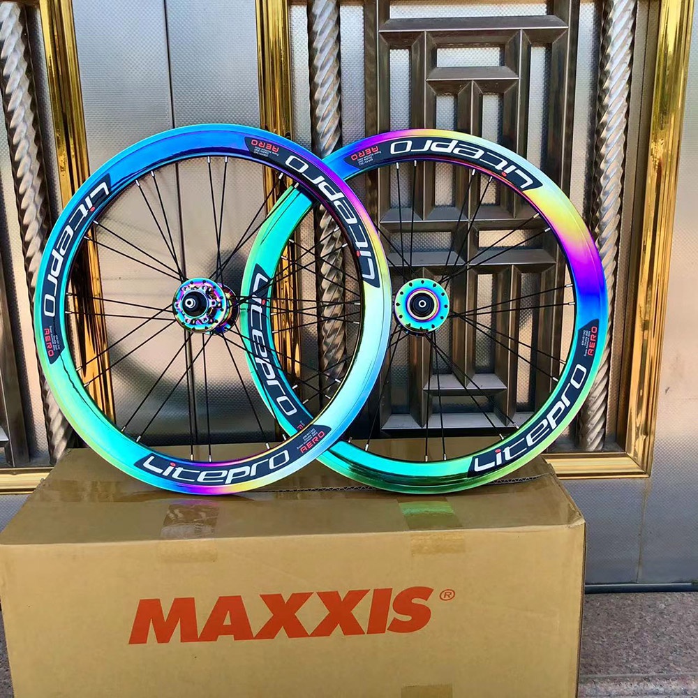 Litepro AERO Wheel 120 Sound Folding Bicycle Wheel 40mm Rim 406/451 ...