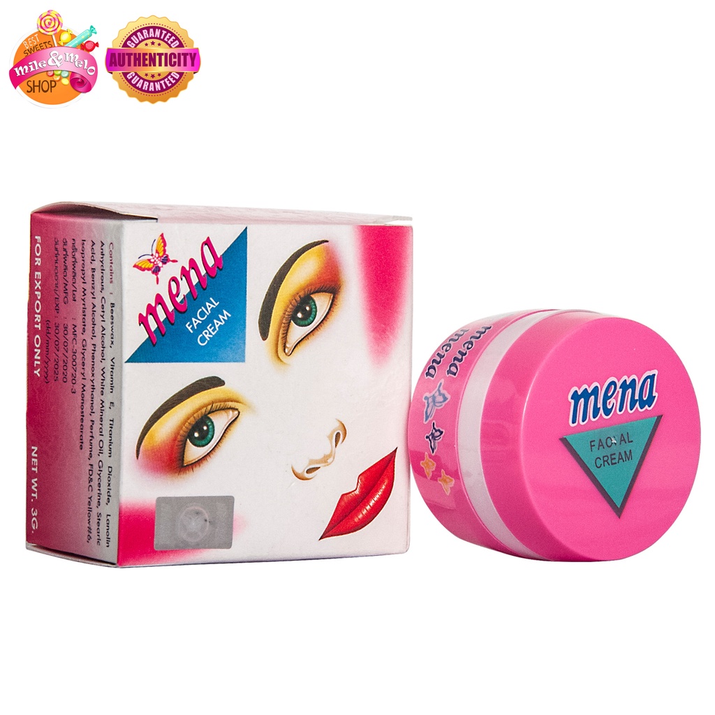 Mena Pink Whitening Acne/ Dark Spot Facial Cream 3g | Shopee Philippines