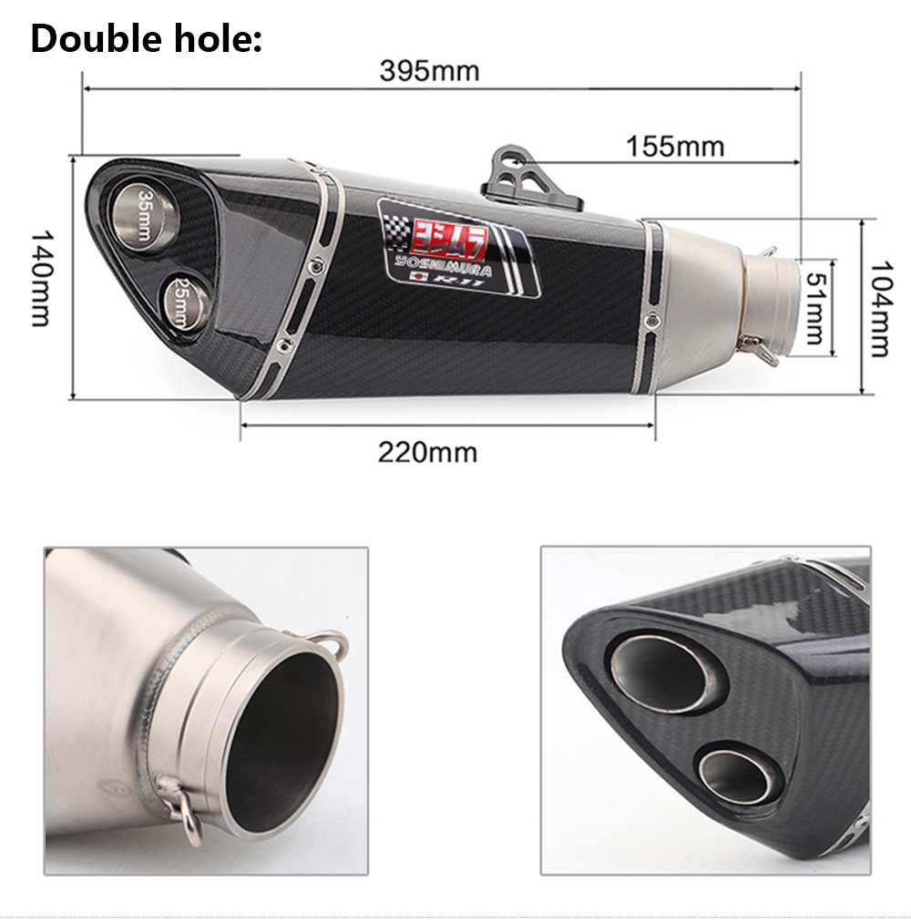Yoshimura R11 Dual Hole 51mm Muffler | Shopee Philippines