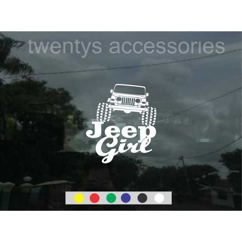 Jeep girl sticker rear windshield sticker | Shopee Philippines