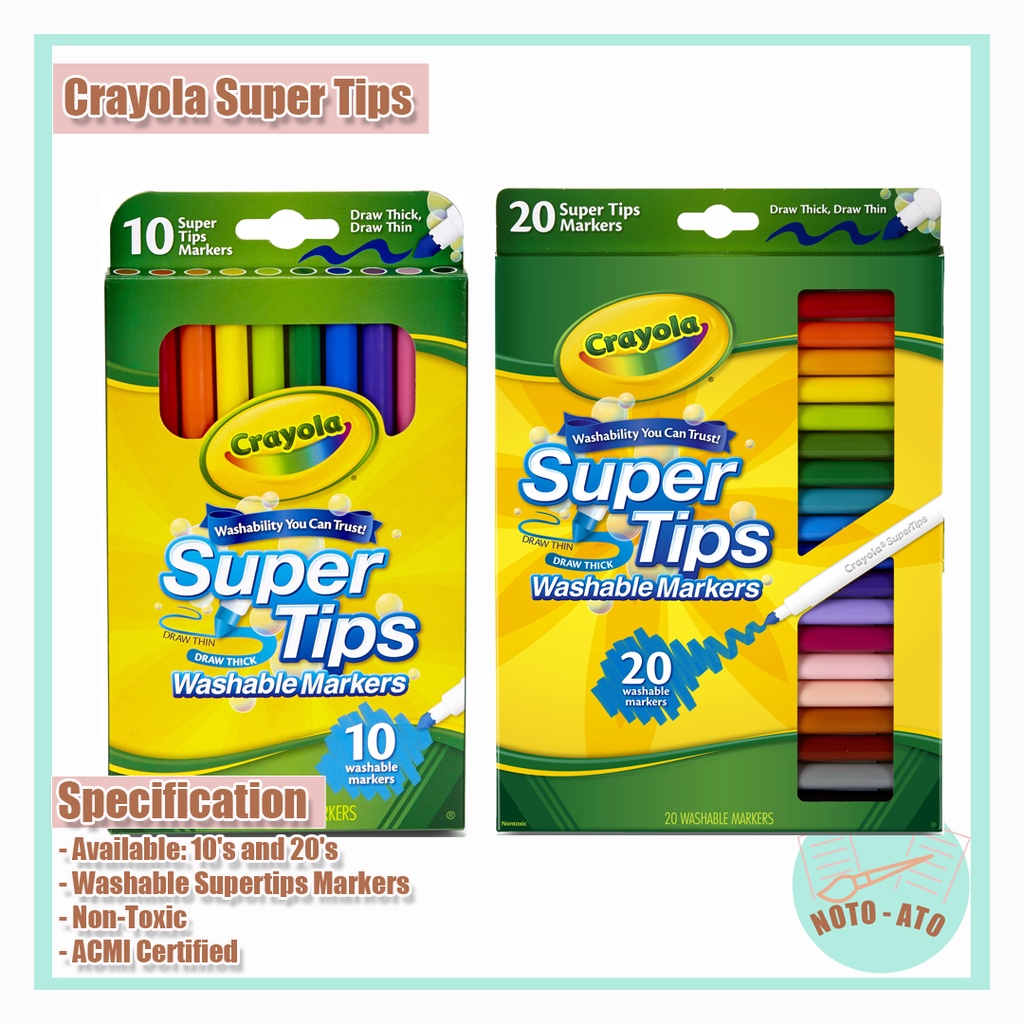 Crayola Supertips 10's and 20's | Shopee Philippines