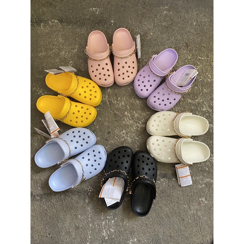 Crocs classic with chain Clog/Sandals! | Shopee Philippines