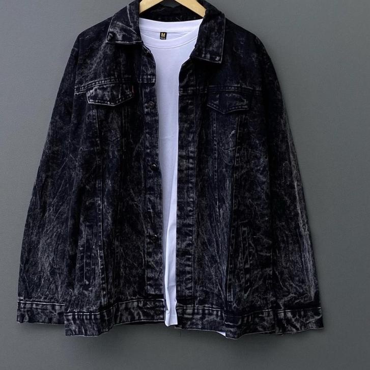 Best.. MEN'S SANWASH JEANS JACKET SNOW BLACK JEANS JACKET MEN'S DENIM ...