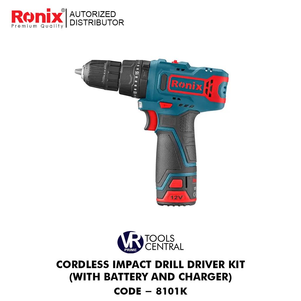 Ronixv® By VR Prime - Cordless Impact Drill Driver Kit, (WITH BATTERY ...