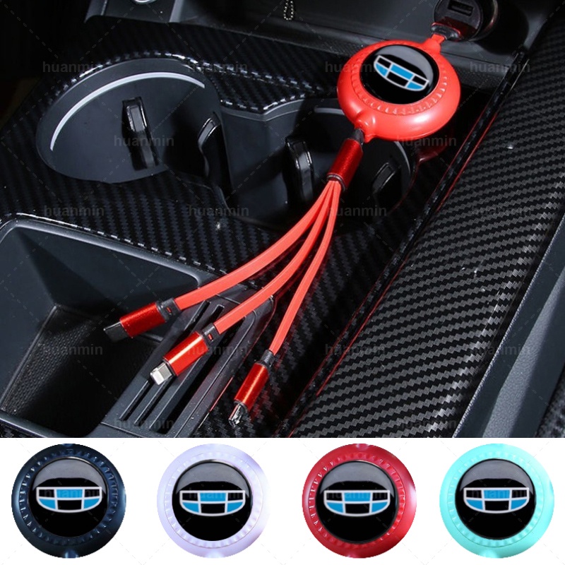 Geely 3 in 1 USB Cable Fast Charging Retractable Type C Micro Data ...