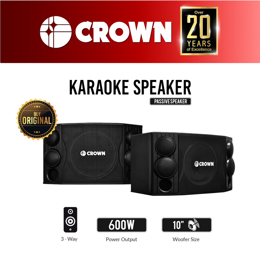 Crown BF-106 600W Karaoke Speaker System | Shopee Philippines