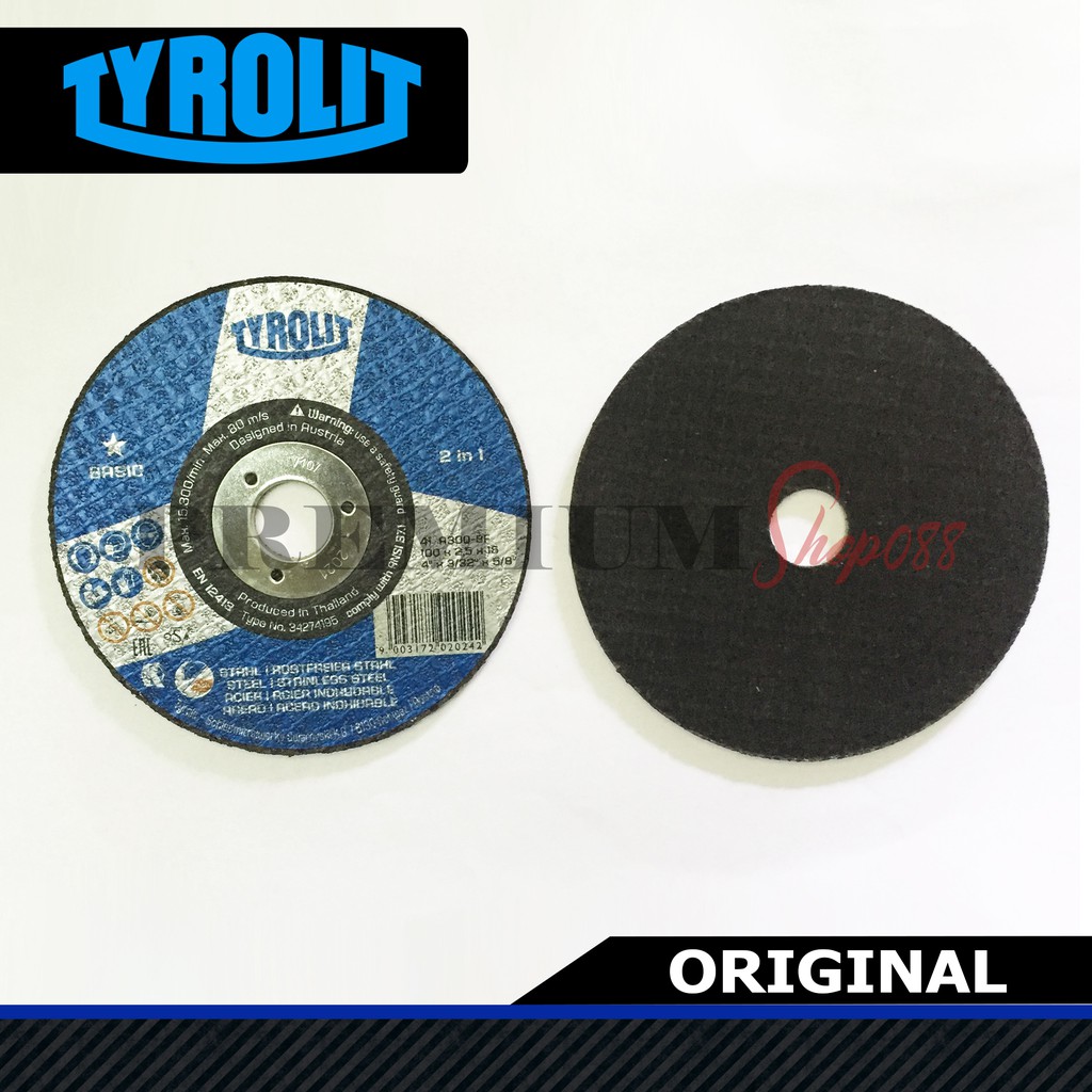 ORIGINAL 4" Tyrolit Cutting Disc Cut Abrasive Wheel 4 100mm Basic 2in1 ...