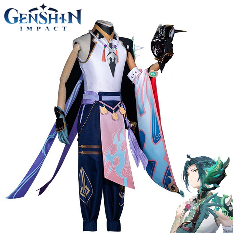 Xiao Impact Genshin Cosplay Costume Set Topquality Polyester For ...