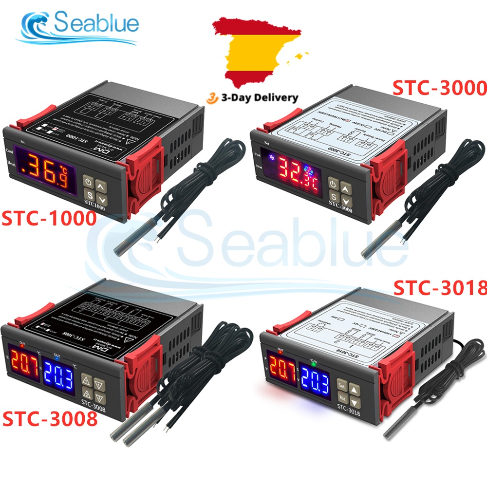 STC-1000 STC-3000 STC-3008 STC-3018 LED Digital Temperature Controller ...