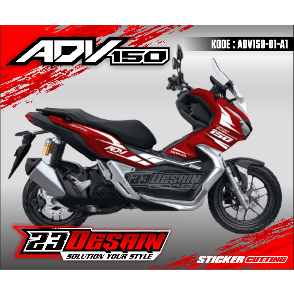 MERAH CUTTING ADV 150 Sticker HONDA ADV 150 RED CUTTING Sticker ADV ...