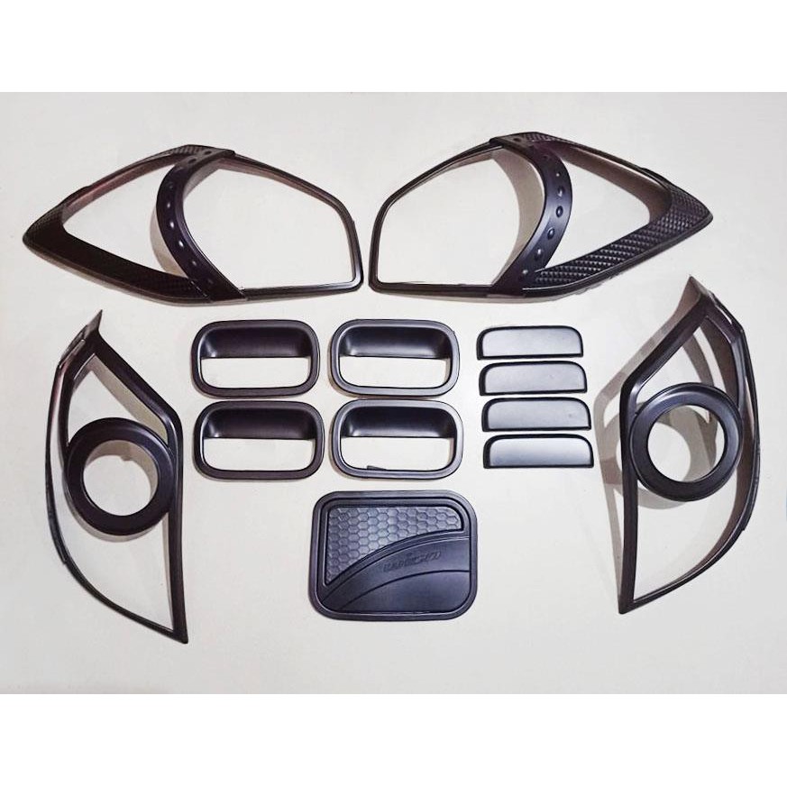 Combo Garnish Cover Set Black for Toyota Wigo 2012 to 2016 | Shopee ...