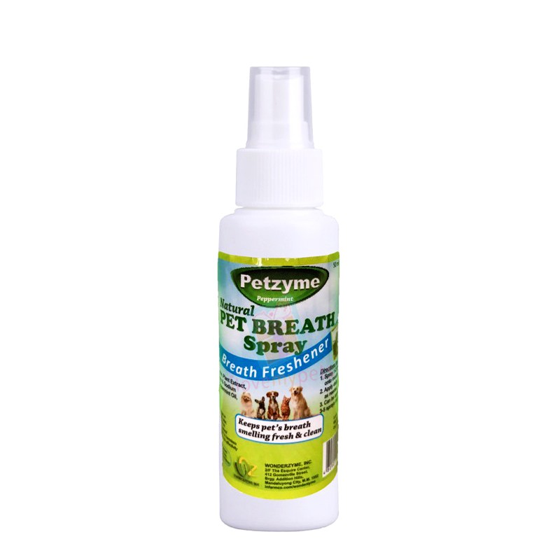 Petzyme Pet Breath Spray, Minty Breath Freshener, 50 ml | Shopee ...