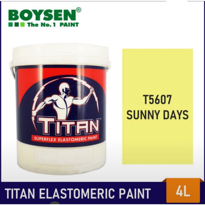 BOYSEN TITAN SUPERFLEX ELASTOMERIC PAINT 1GALLON(4LITERS) PINTURA PANG ...