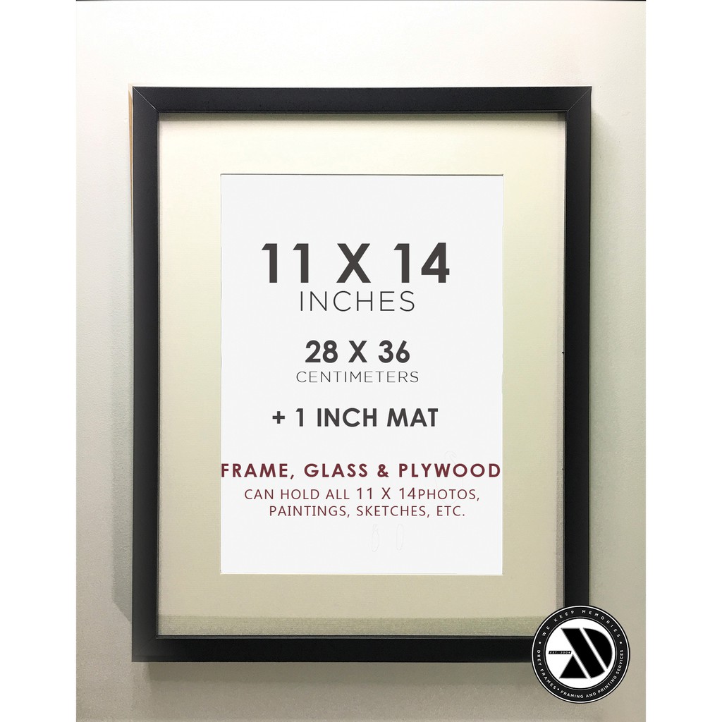 11R +1inch Mat - Picture Frame with Glass for Photos, Paintings ...