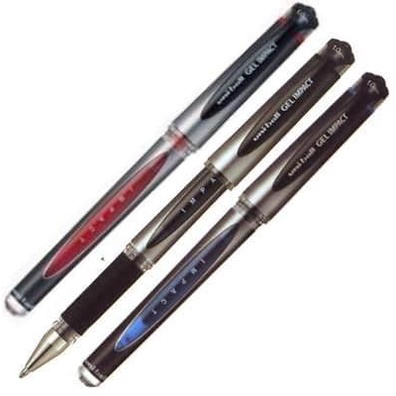 Uni-ball GEL IMPACT BROAD 1.0 ROLLER BALL PEN UM-153S [1 dozen/ 12pcs ...