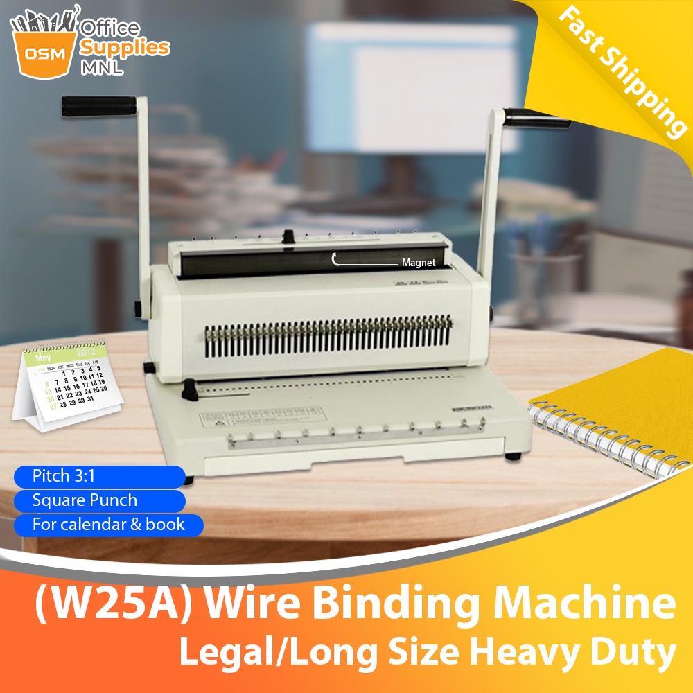 Wire Binding Machine W25A Legal/Long Size Heavy Duty | Shopee Philippines