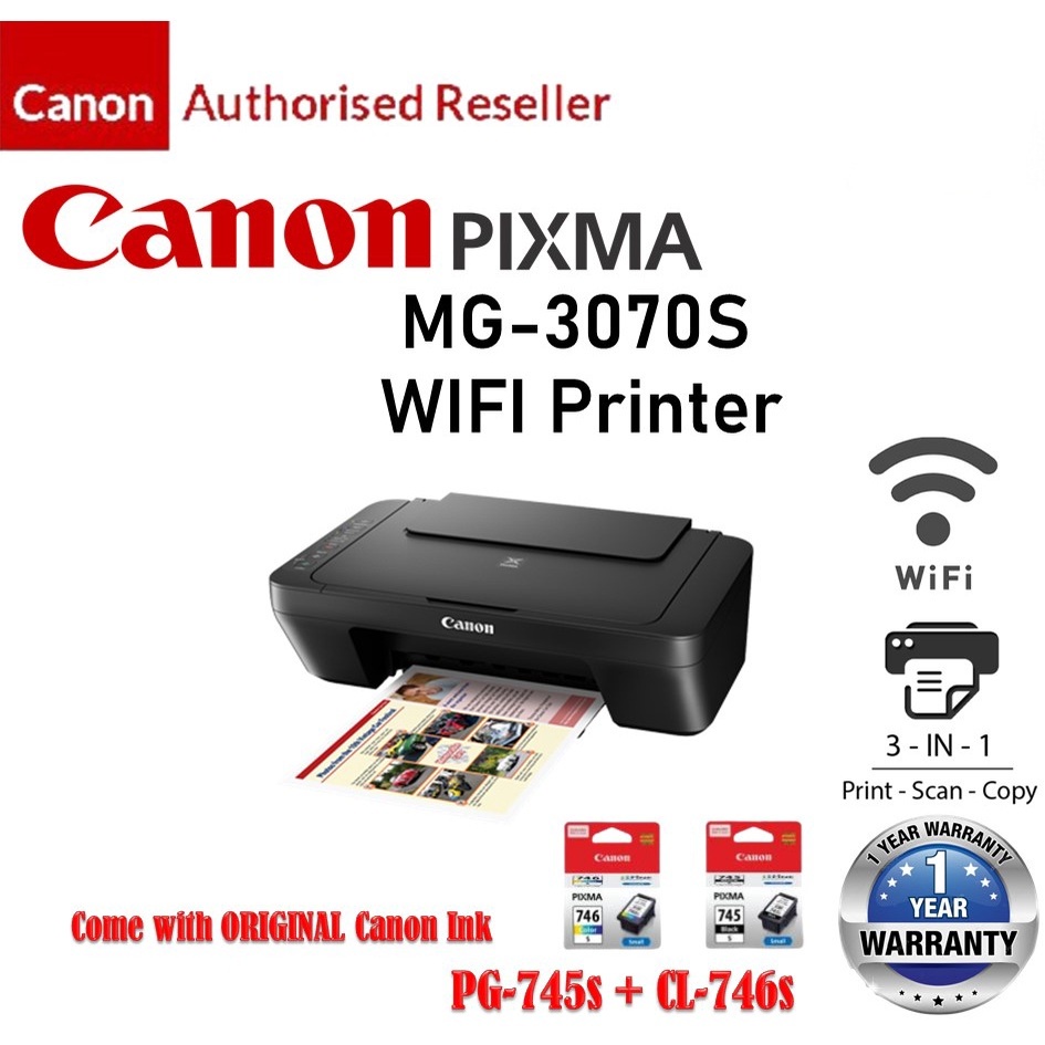 Canon Pixma MG 3070S All-in-One Wireless | Shopee Philippines