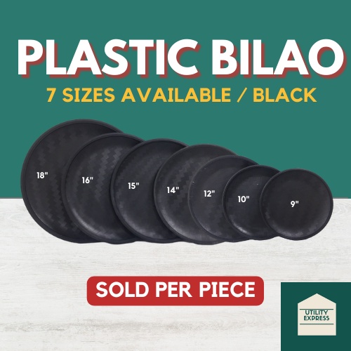 Plastic Bilao Black 9" / 10" / 12" / 14" / 15" / 16" / 18" (7 sizes ...