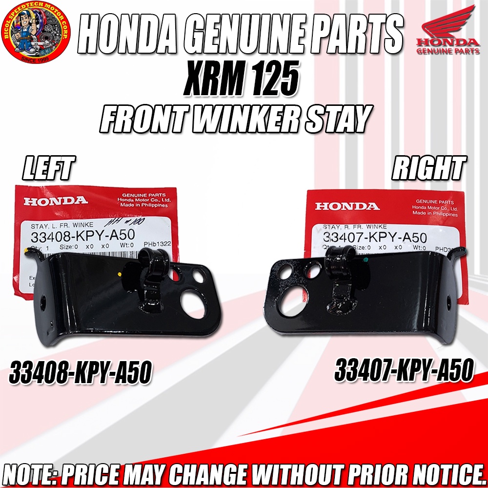 XRM 125 FRONT WINKER STAY (HPI) (Genuine: LEFT- 33408-KPY-A50 / RIGHT ...