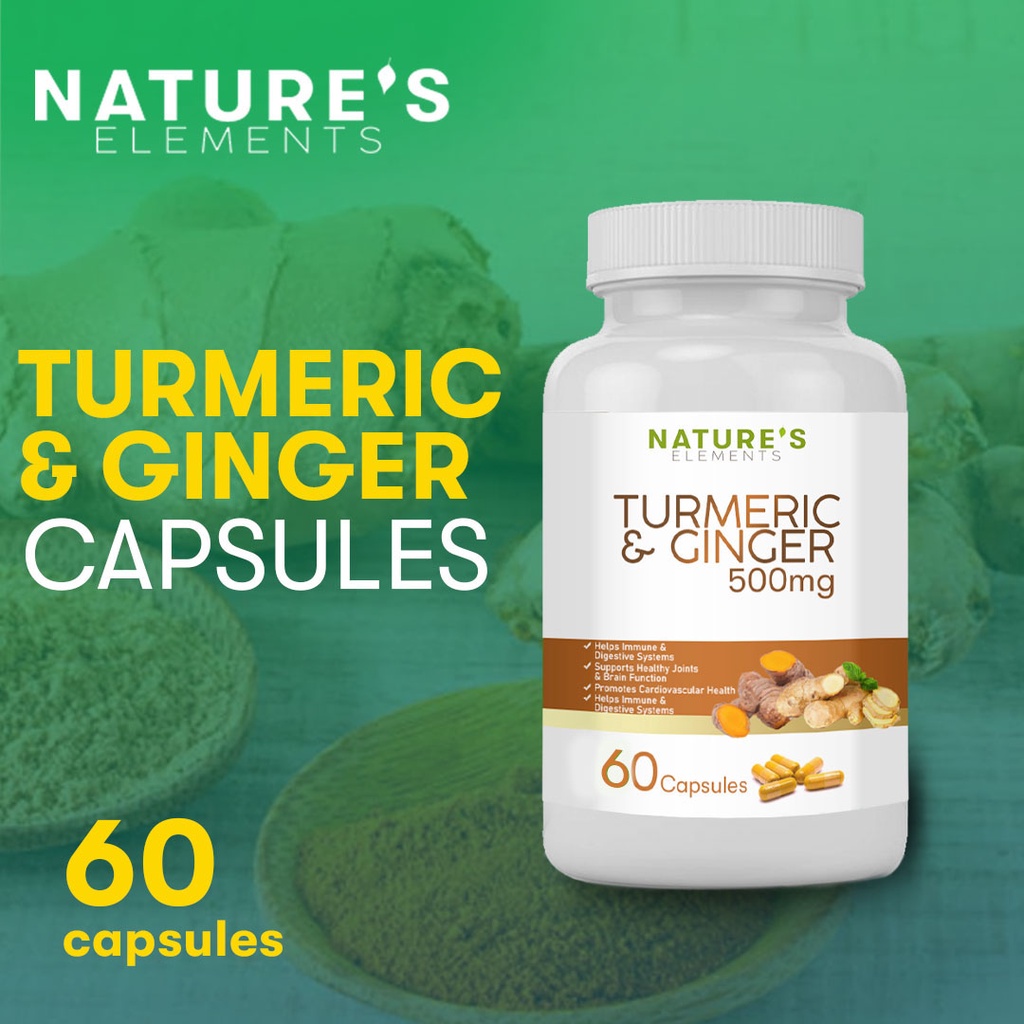Organic Turmeric and Ginger Capsules (60 Capsules) Luyang Dilaw and ...