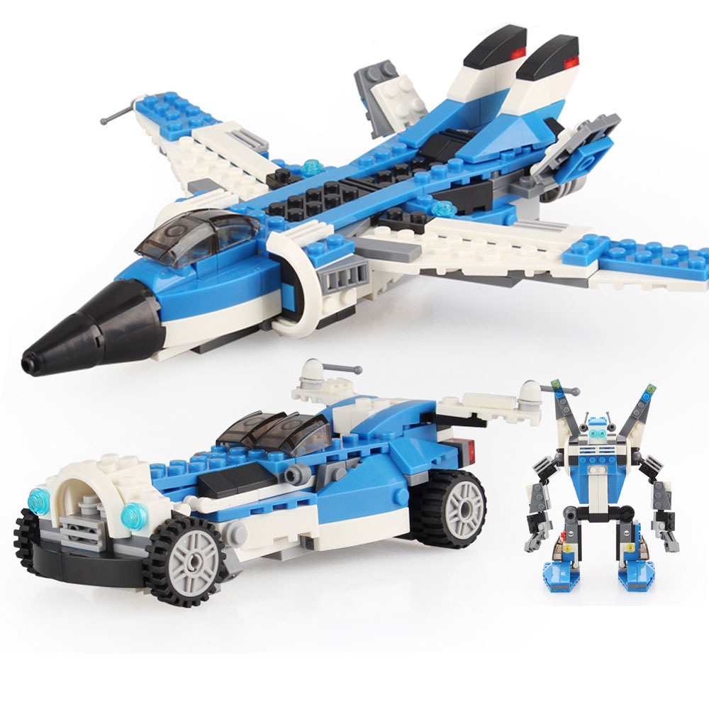 Children's building blocks airplane car toy small particle assembly ...