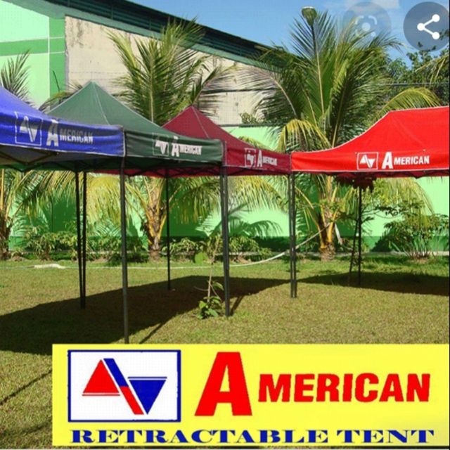 AMERICAN MATIC RETRACTABLE TENT / BLACK TUBE /HEAVY DUTY | Shopee ...
