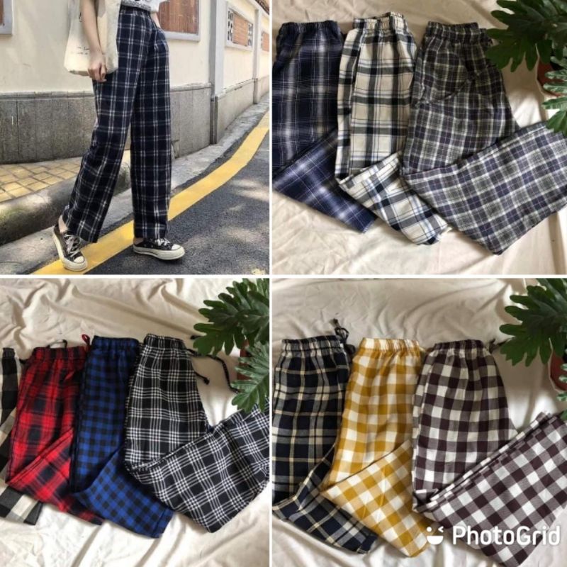 BIG SIZE PRANELLA CHECKERED PAJAMA ASSORTED COLOR (30-36 SIZE) | Shopee ...