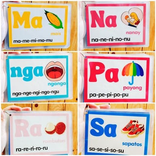 filipino alphabet abakada laminated educational flash cards | Shopee ...
