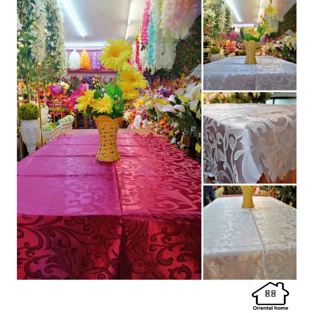 Plain Color Tablecloth ,Table Cloth Satin Plain MAKAPAL 4-8 Seater's ...