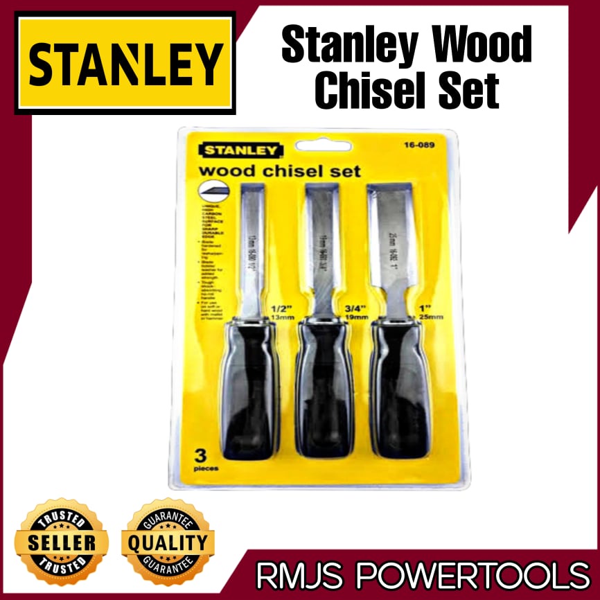 Stanley Wood Chisel Set 3pcs 16-089 | Shopee Philippines
