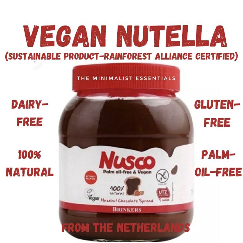 VEGAN NUTELLA - Nusco Hazelnut Chocolate Spread 750g Gluten-Free Dairy ...