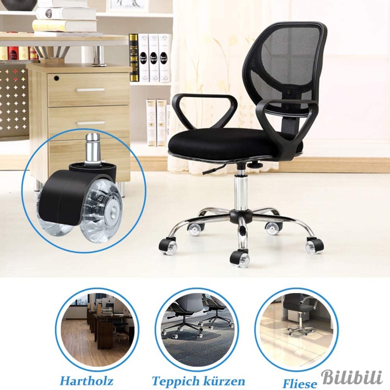 5 Pcs Replacement Heavy Duty Computer Swivel Office Chair Caster Set ...