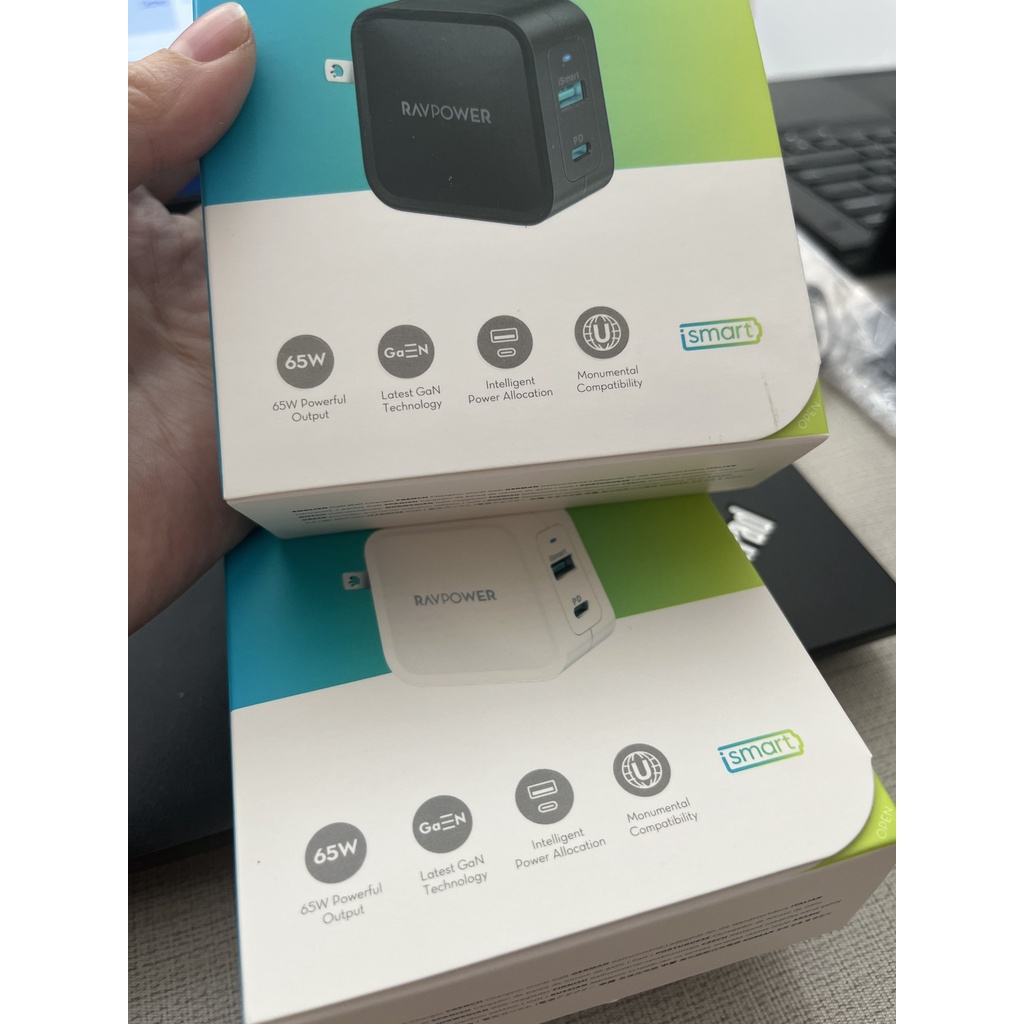 Ravpower RP-CNCN002 65W GAN 2-port type C Pd and USB charger | Shopee ...