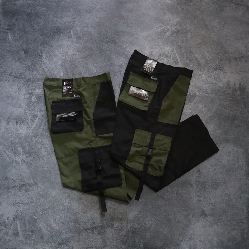 Twotone Long Cargo Pants Color Combination | Shopee Philippines