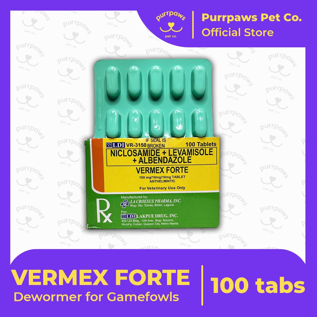 VERMEX FORTE Dewormer for Gamefowls (100 tablets) | Shopee Philippines