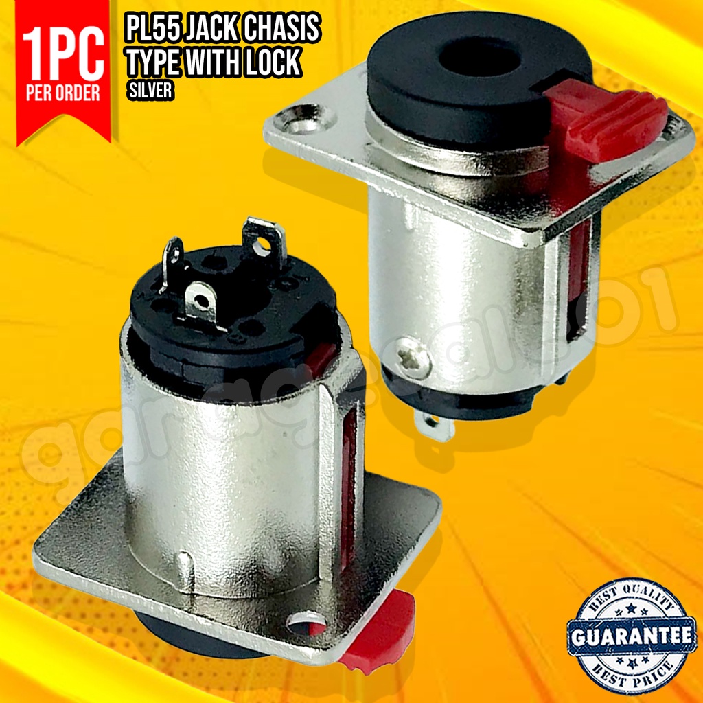 GS 6.35mm (1/4 Inch) Female TRS Socket Jack – Panel Mount Chassis with ...