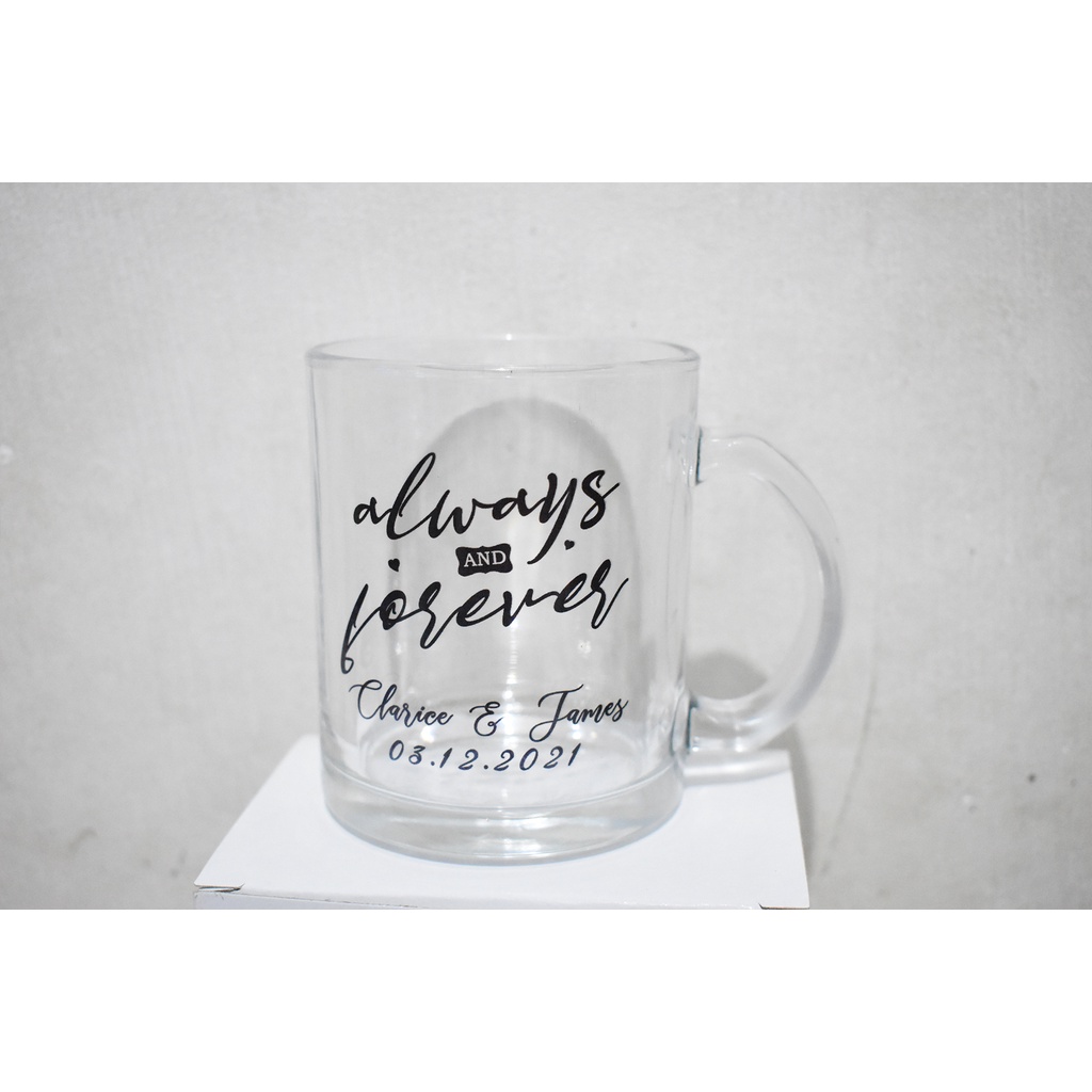 Personalized Clear Mug (Permanent Print) | Shopee Philippines