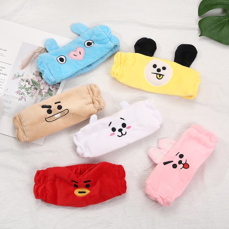 Korean Kpop BTS BT21 Hair Band Wash Makeup Cleansing Turban | Shopee ...
