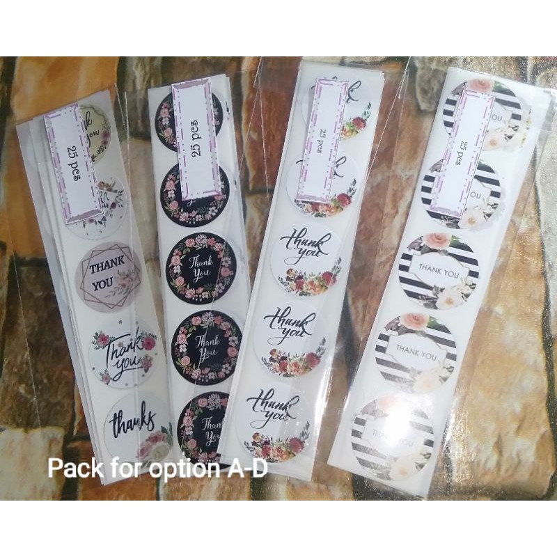 Thank You Stickers 32 pcs. (1x1 inch) | Shopee Philippines