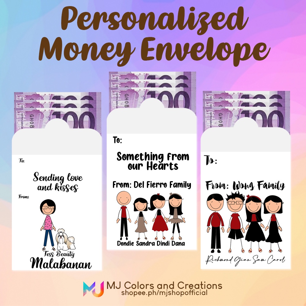 [MONEY ENVELOPE] Personalized Family Stick Figure Angpao 10pcs/pack ...