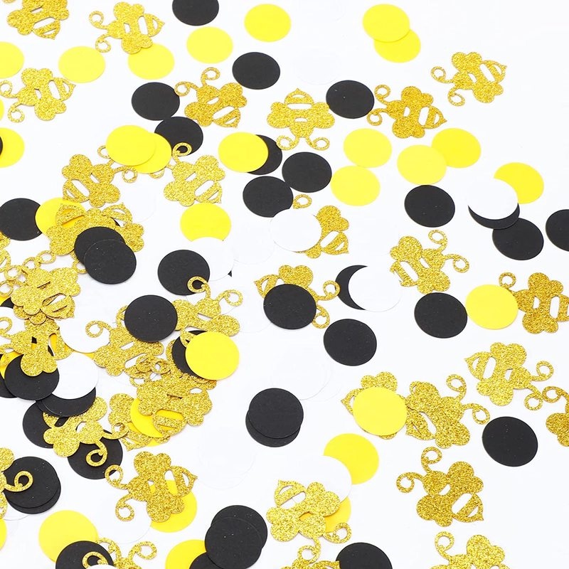 180Pcs Gold Glitter Bee Confetti for Bee Themed Party Gender Reveal ...