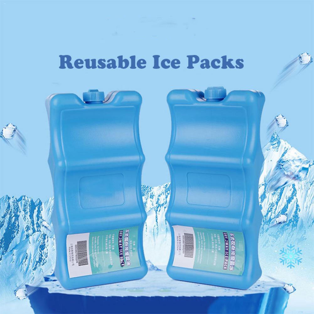 2Pcs 600ML Reusable Ice Packs Breastmilk Storage Baby Care Cooler Bag ...