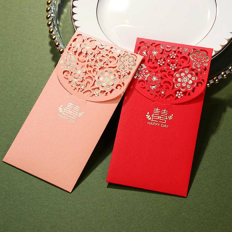 10pcs Angpao Packet Wedding Red Packet Cute Angpao Money Envelope Long ...