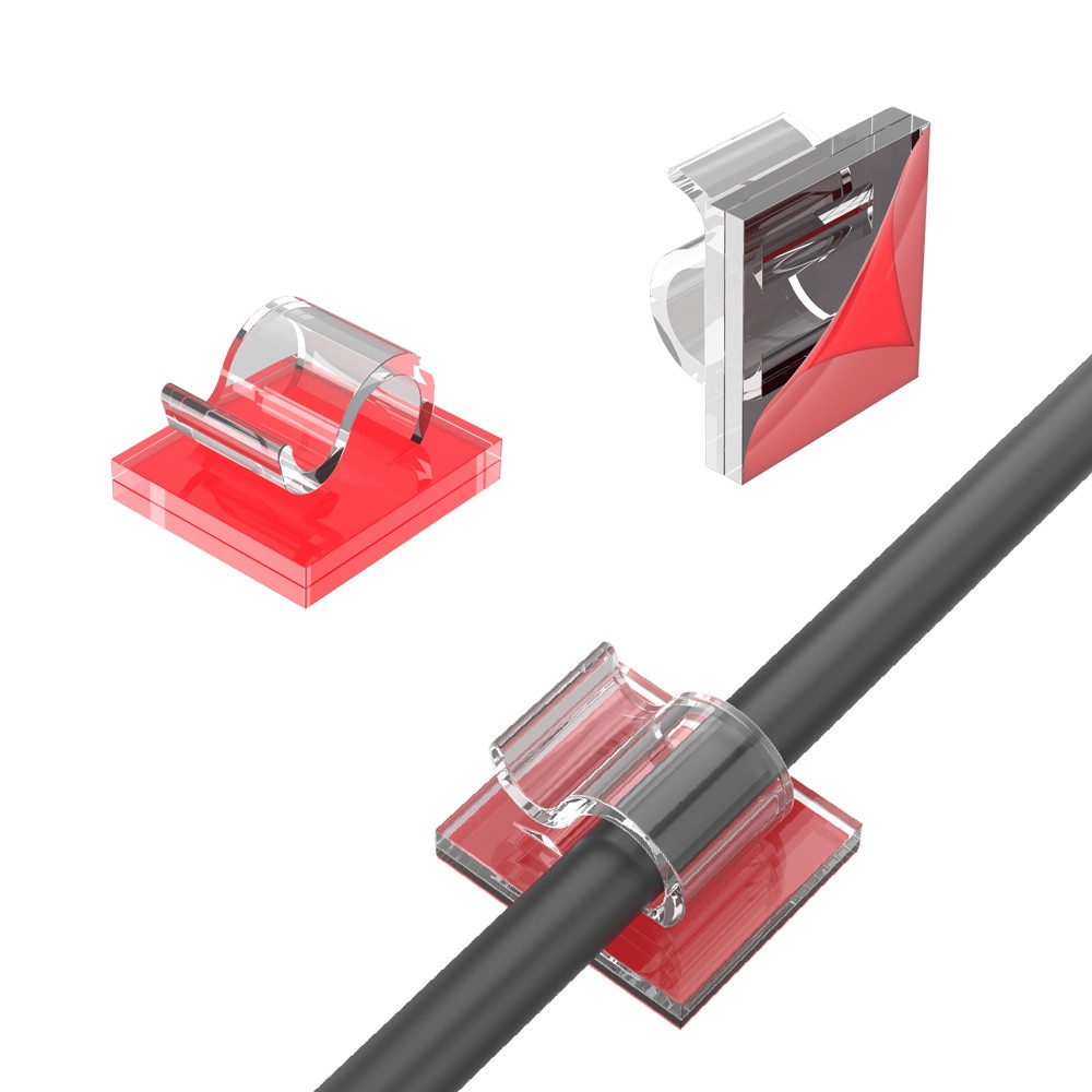 ACCEZZ Mini Self-Adhesive Cable Clips,Wire Management Clamps,Cord ...